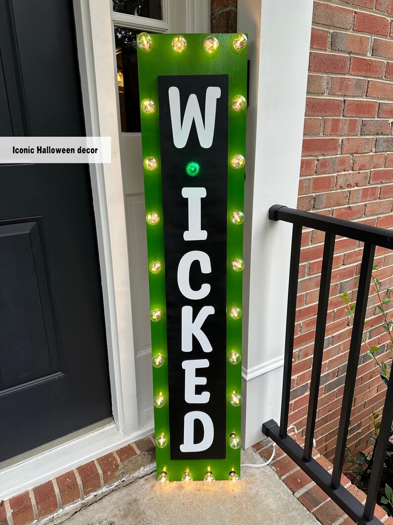 Wicked Light up Sign | Halloween Sign | Spooky Porch Decor | Yard Decor ...