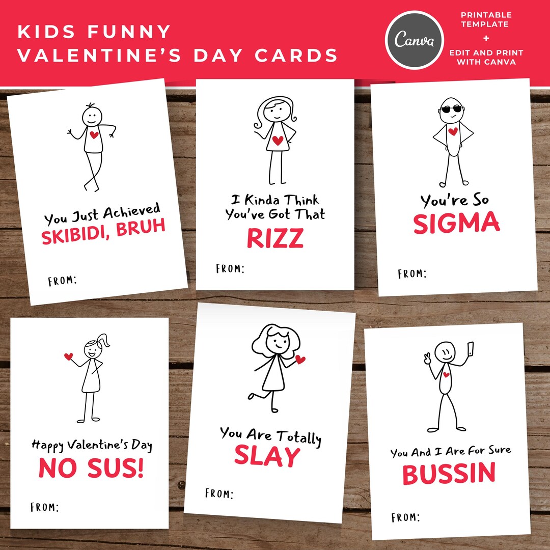 Slang Kids Valentine's Day Cards | Funny Classroom Valentine ...