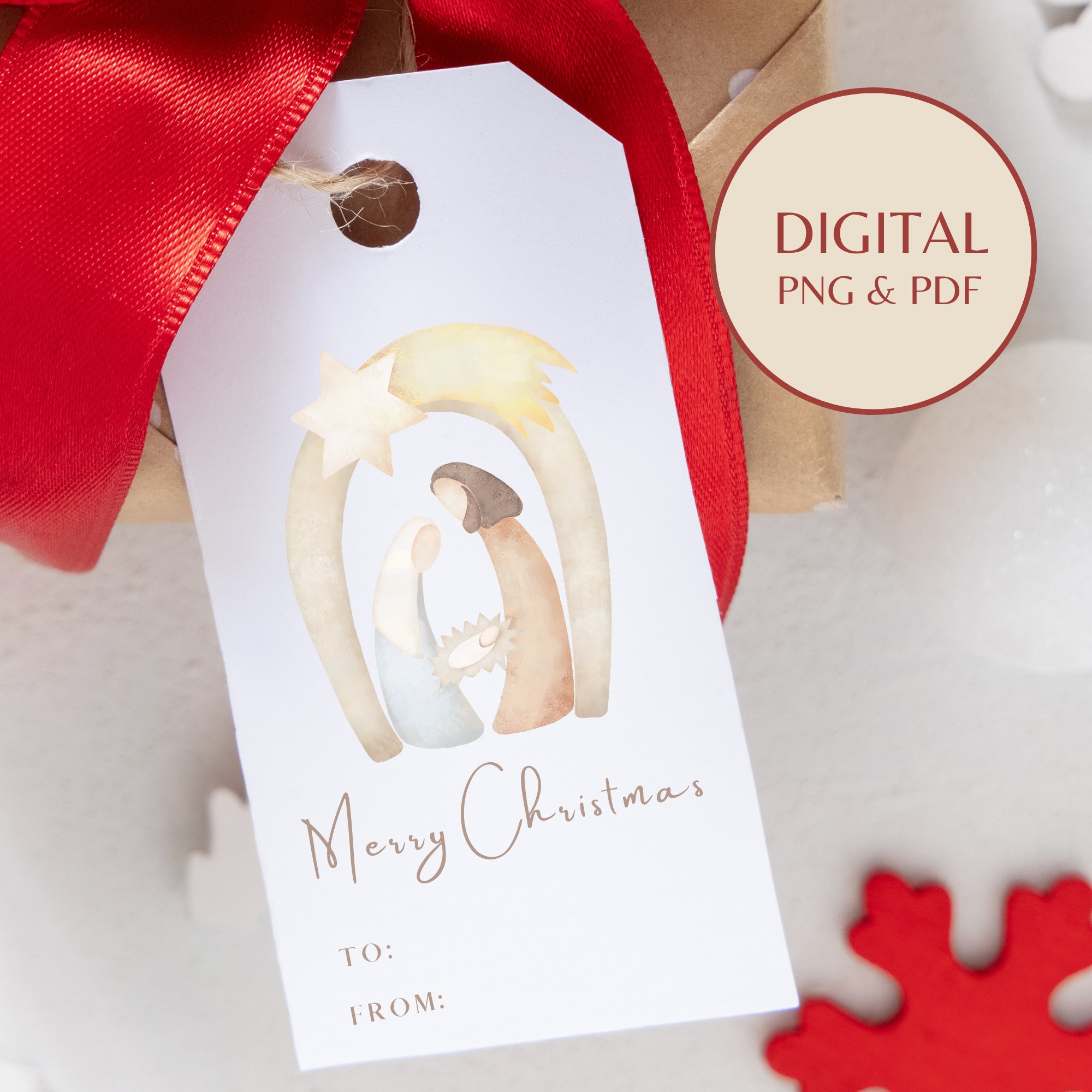 Christmas Nativity Gift Tags | Nativity Gift Tags | Nativity Scene ...
