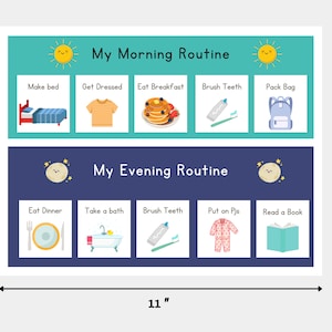 DIGITAL Kids Routine Chart Routine Chart Kids Daily Checklist Routine ...