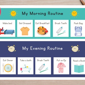 DIGITAL Kids Routine Chart Routine Chart Kids Daily Checklist Routine ...