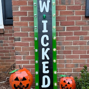 Wicked Light up Sign | Halloween Sign | Spooky Porch Decor | Yard Decor ...