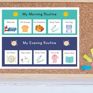 DIGITAL Kids Routine Chart | Routine Chart | Kids Daily Checklist ...