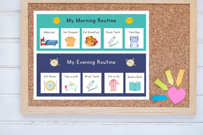 DIGITAL Kids Routine Chart Routine Chart Kids Daily Checklist Routine ...