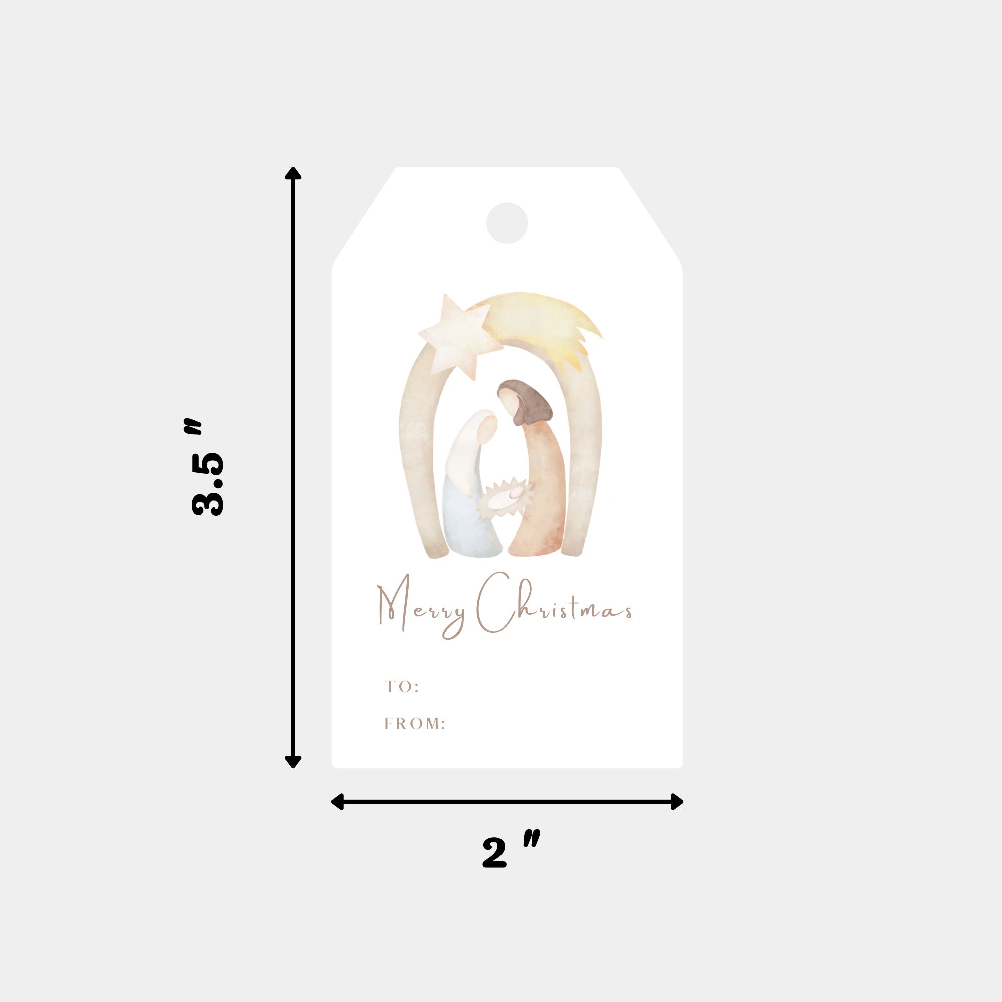 Christmas Nativity Gift Tags Nativity Gift Tags Nativity Scene Holiday ...