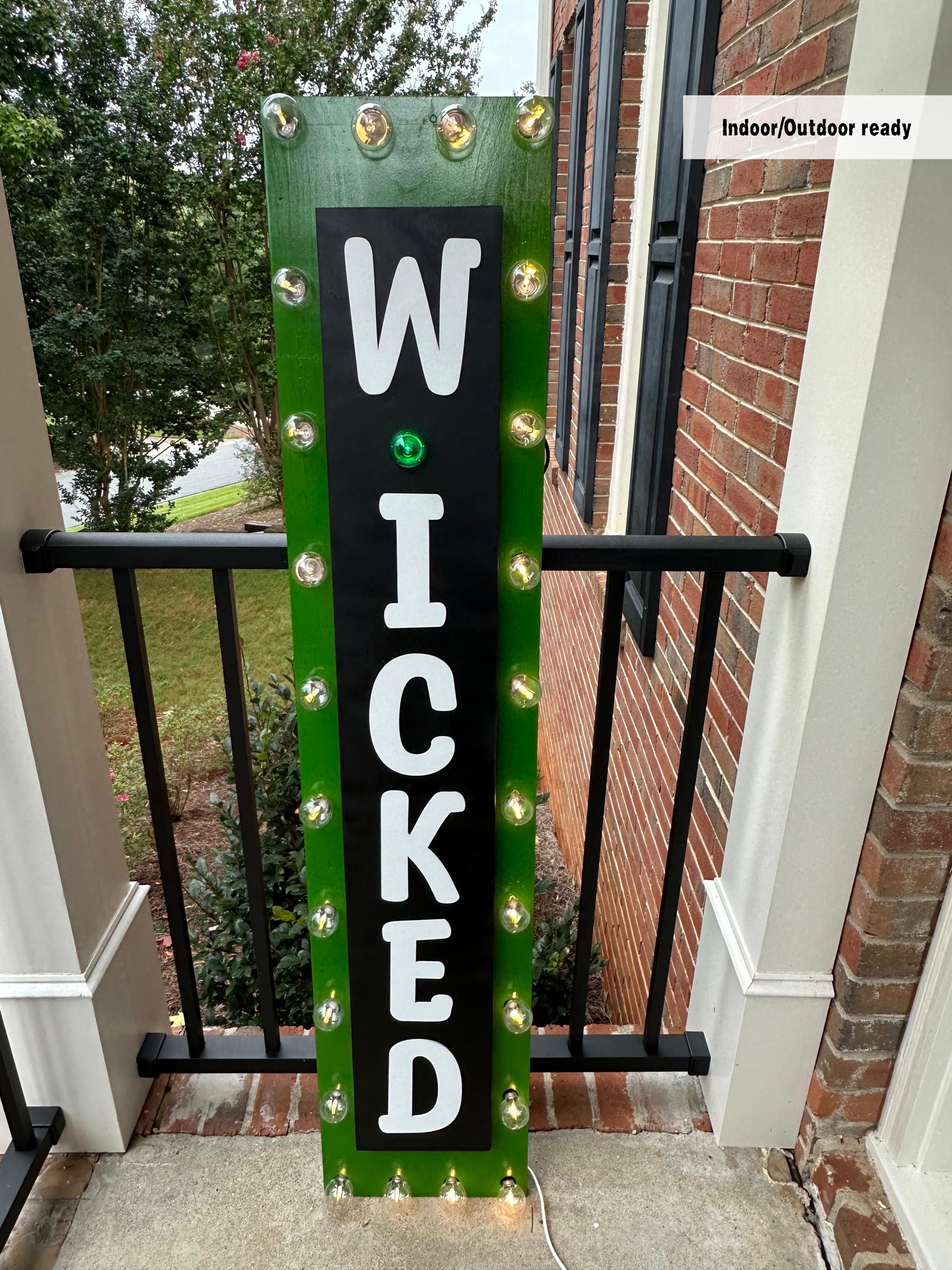 Wicked Light up Sign | Halloween Sign | Spooky Porch Decor | Yard Decor ...