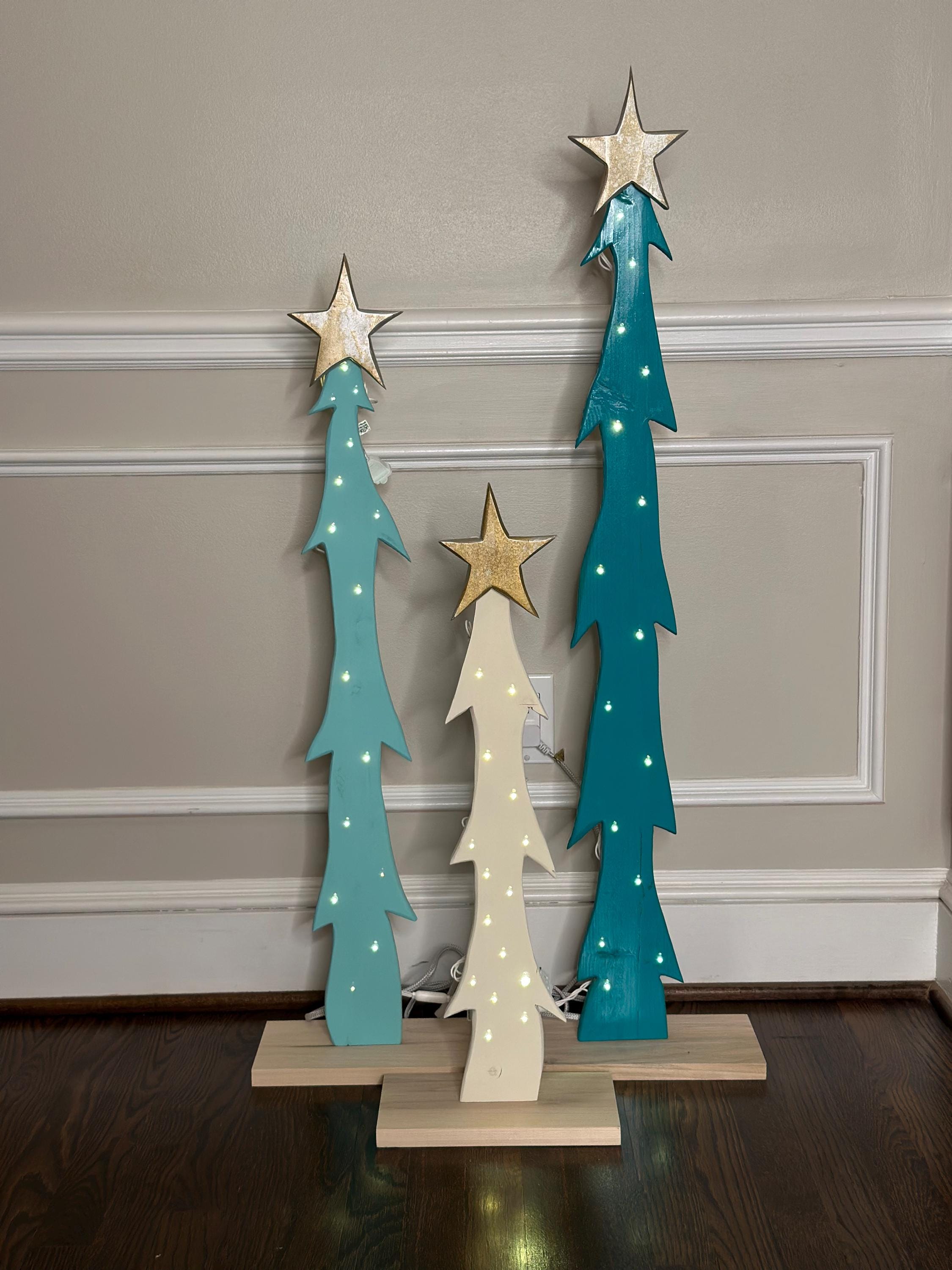 Farmhouse Wood Christmas Trees | Porch Decor | Farmhouse Christmas ...