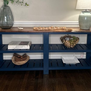 Farmhouse Console Table | Modern Rustic Console Table | Entertainment ...