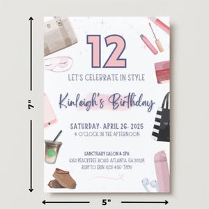 TWEEN BIRTHDAY INVITATION | Preppy Invite | Digital and Editable ...