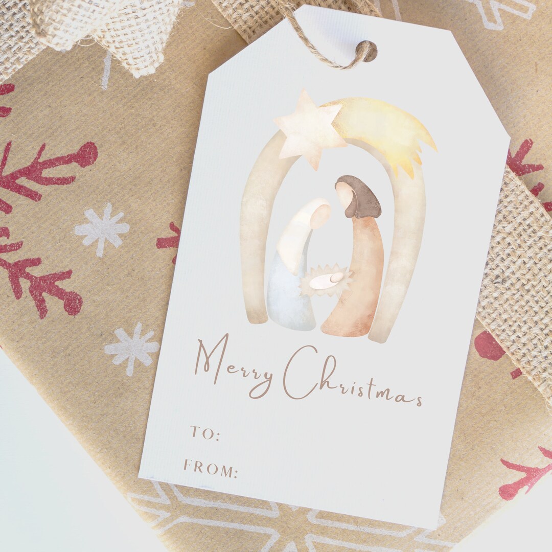 Christmas Nativity Gift Tags | Nativity Gift Tags | Nativity Scene ...