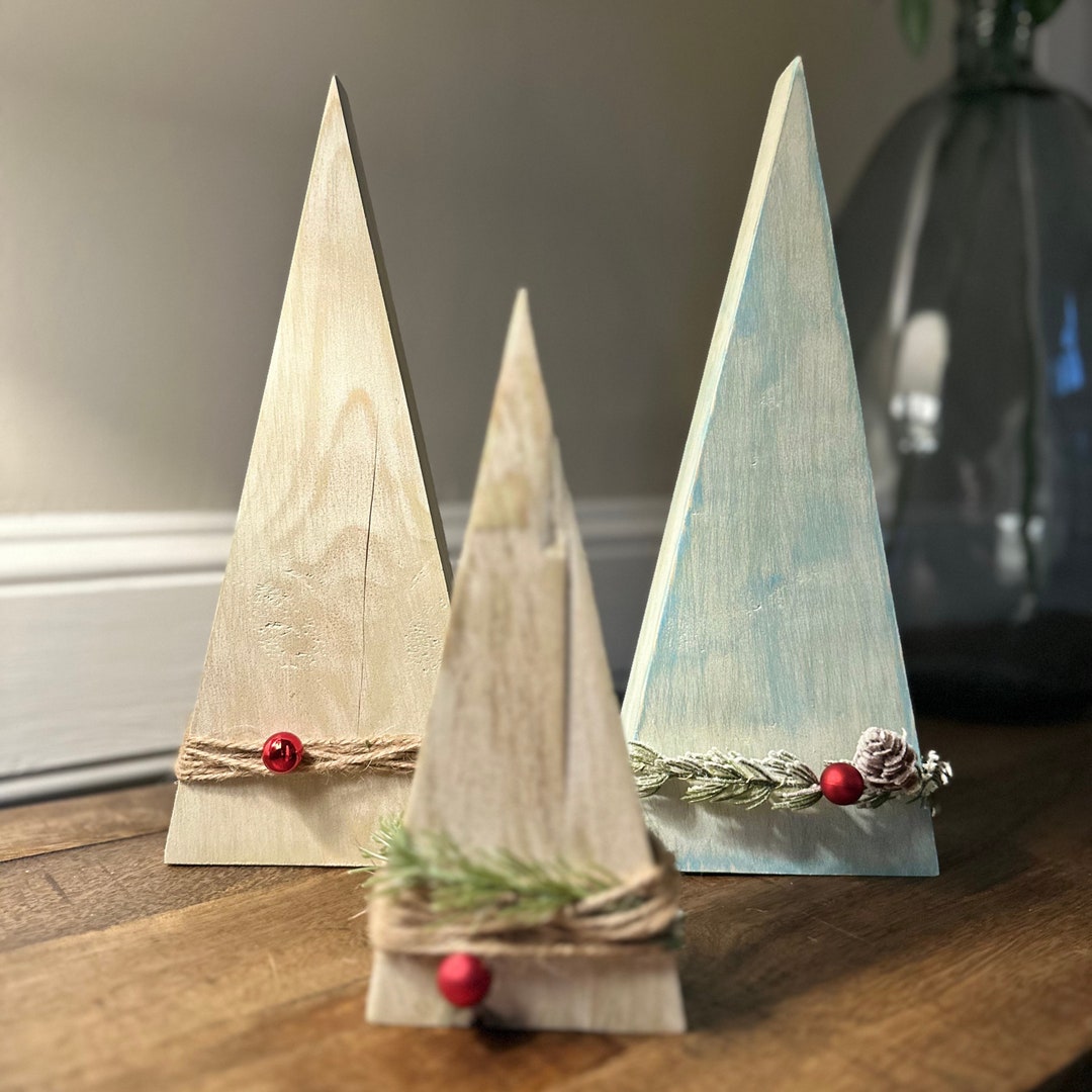 Farmhouse Christmas Tree Shelf Sitters | Christmas Decor | Rustic ...
