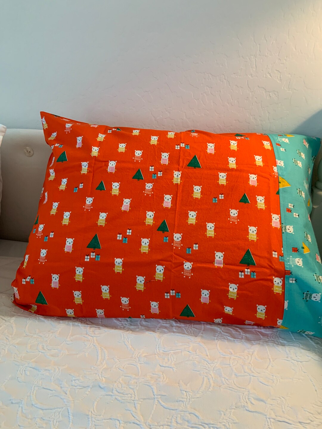 Little Christmas Critter Cats Handmade Set Standard Size Pillowcases ...