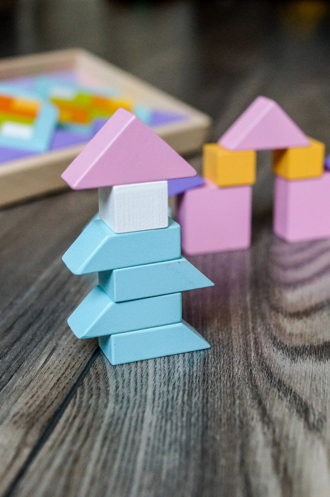 Shapes and Colors Puzzle Toy/ Educational Toy / Wooden Toy - Etsy