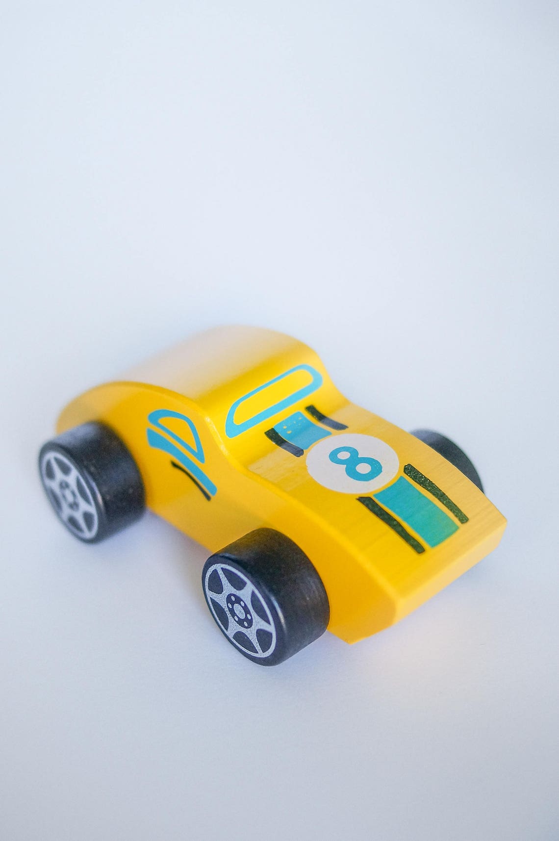Mini Race Car / Yellow Car / Toy Car / Wooden Car / - Etsy
