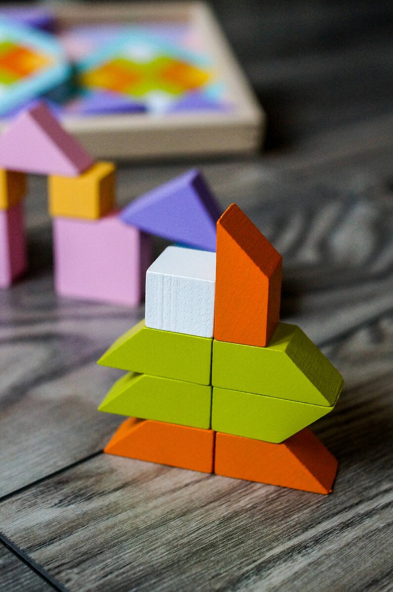 Shapes and Colors Puzzle Toy/ Educational Toy / Wooden Toy /shapes and ...
