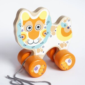 Wooden Toy/ Toy on Wheels / Toy on the String / Push & Pull - Etsy