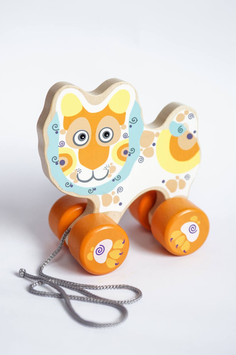 Wooden Toy/ Toy on Wheels / Toy on the String / Push & Pull - Etsy