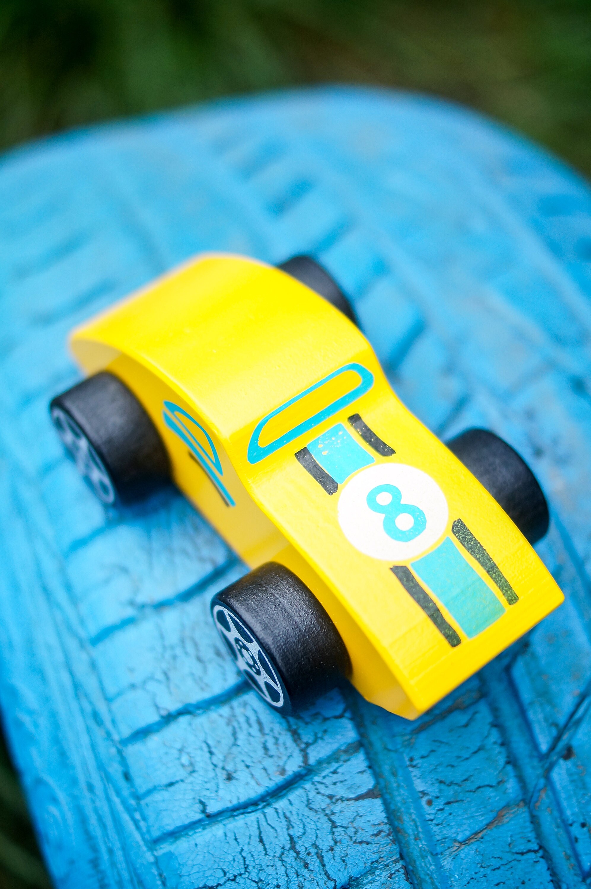 Mini Race Car / Yellow Car / Toy Car / Wooden Car / - Etsy