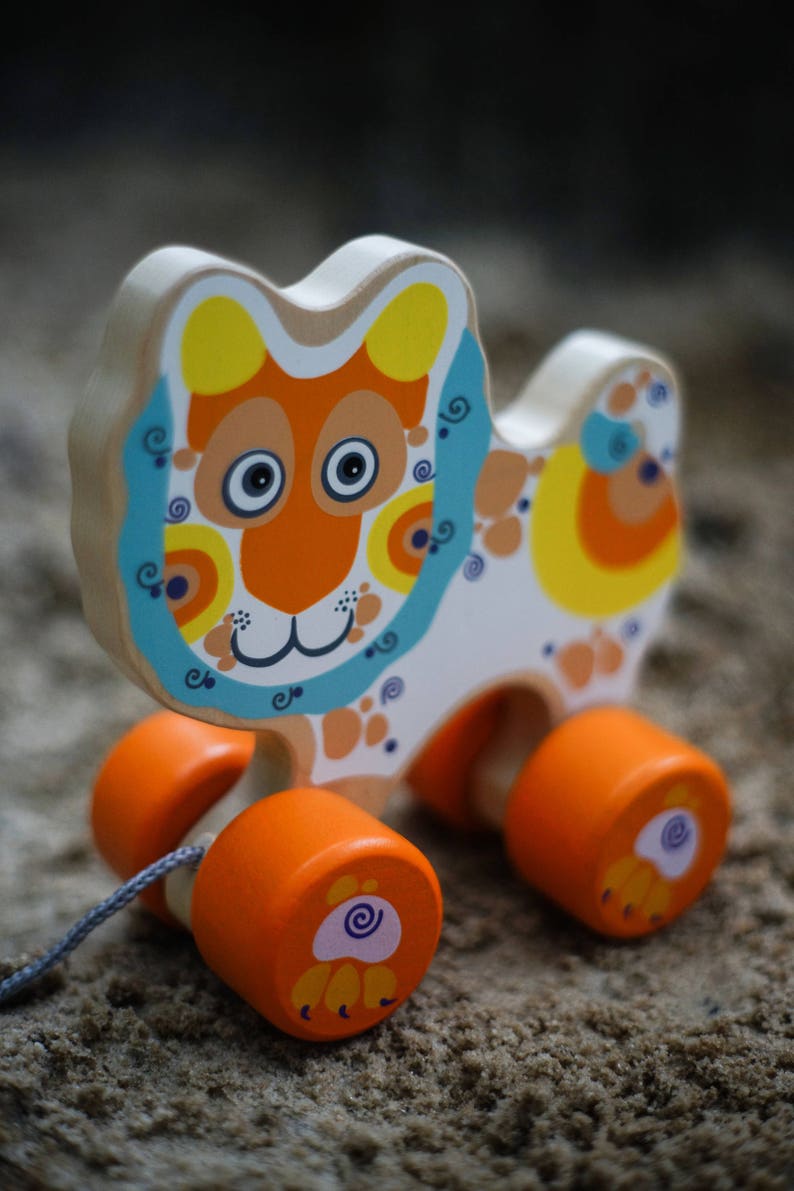 Wooden Toy/ Toy on Wheels / Toy on the String / Push & Pull - Etsy
