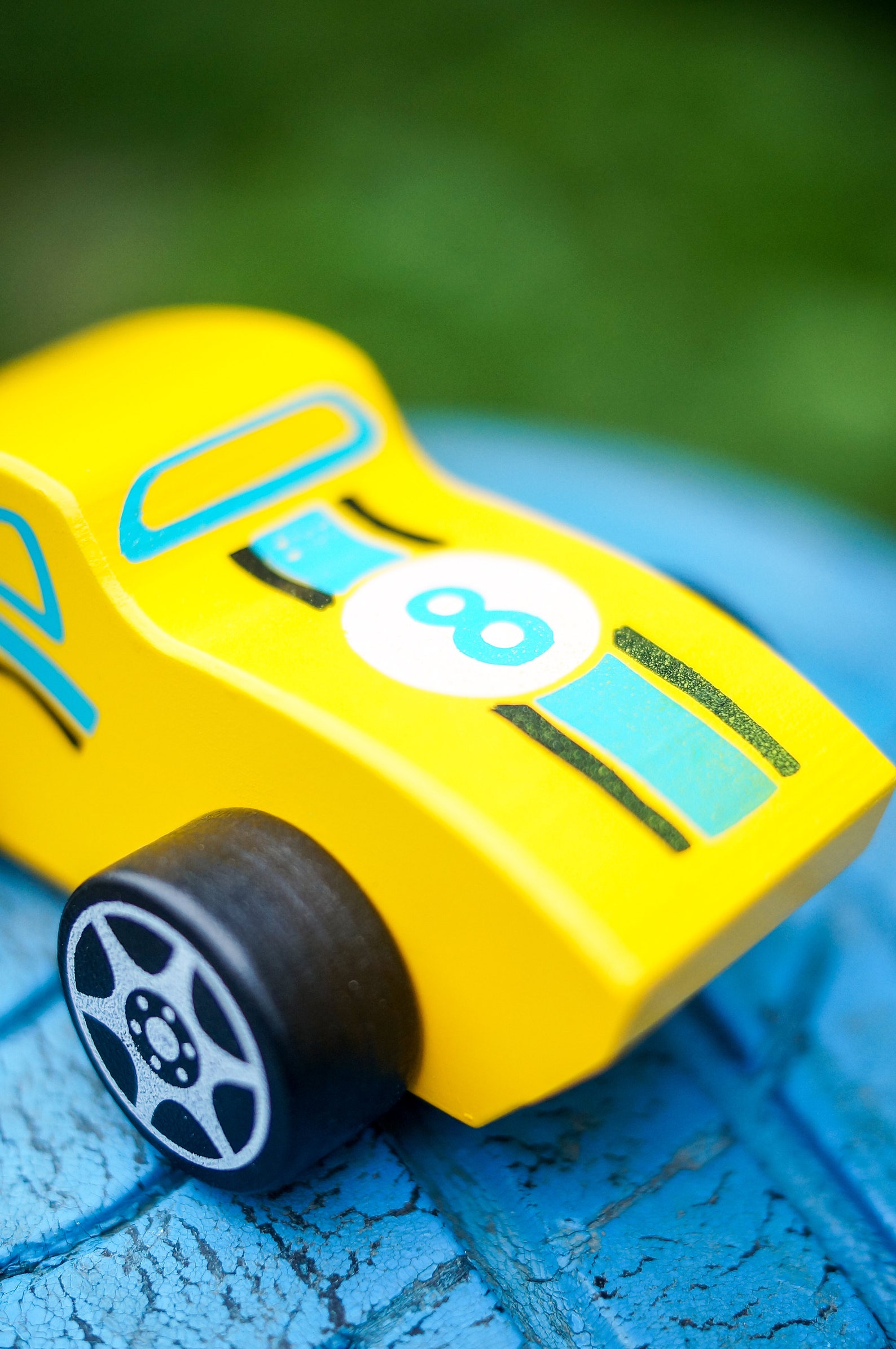 Mini Race Car / Yellow Car / Toy Car / Wooden Car / - Etsy