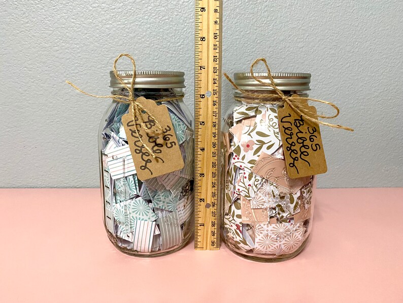 YEARLY Bible Verse Jar 365 Inspirational Bible Verses - Etsy