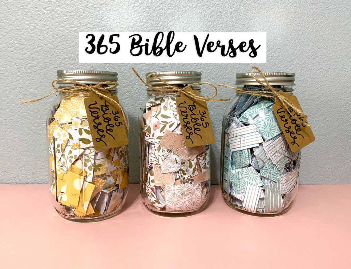 YEARLY Bible Verse Jar 365 Inspirational Bible Verses - Etsy