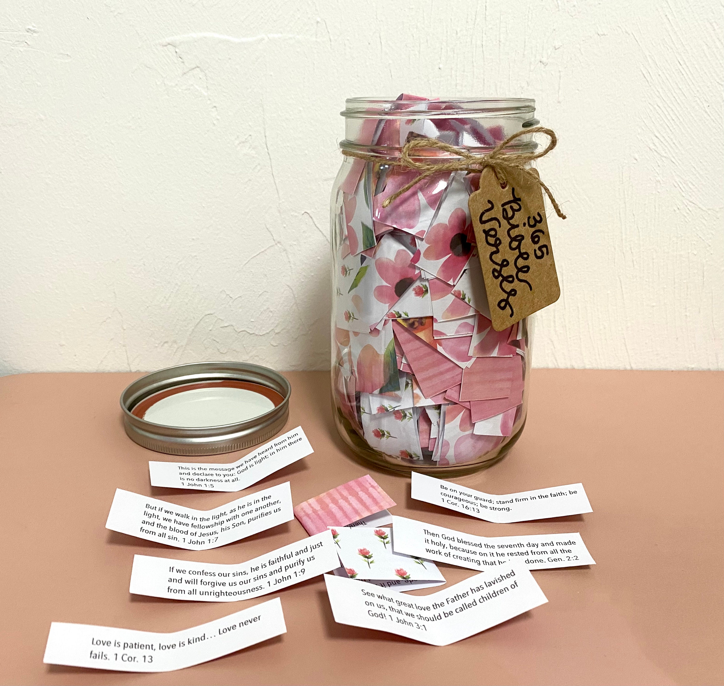 YEARLY Bible Verse Jar 365 Inspirational Bible Verses - Etsy