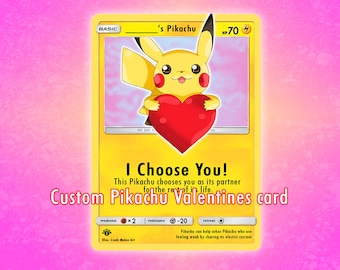 Pikachu Holo Card - Etsy