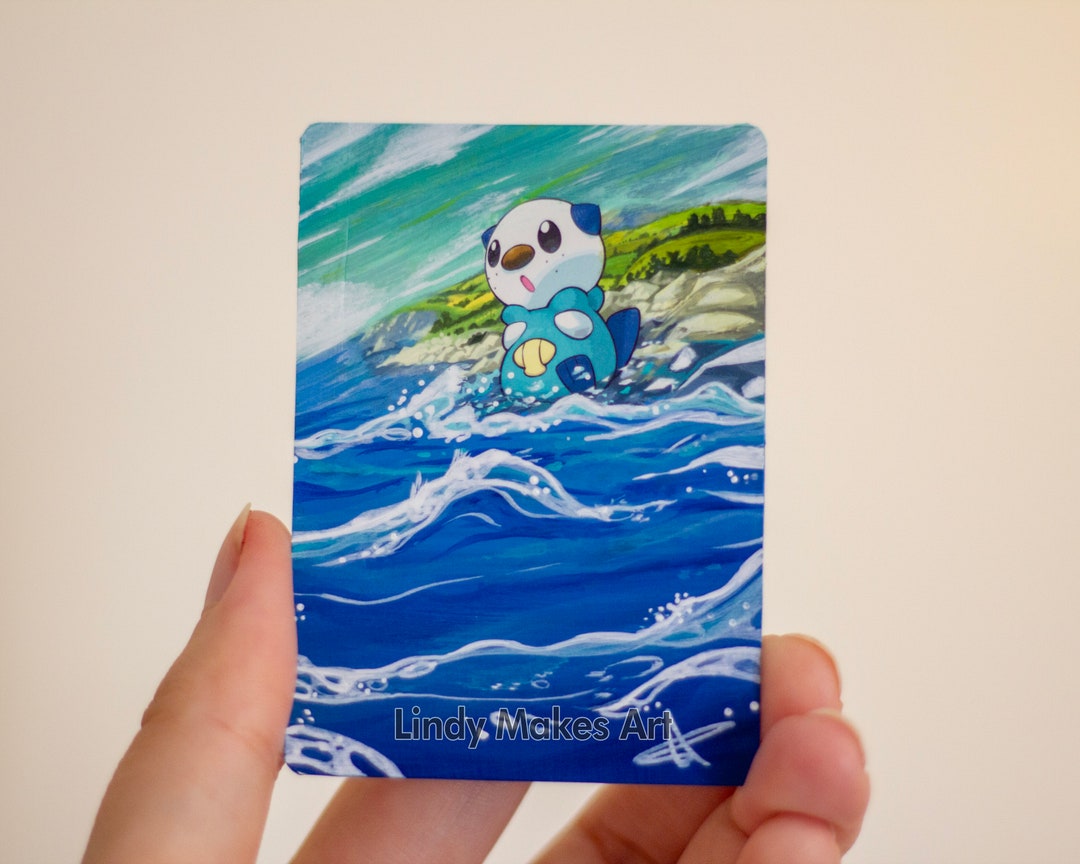 Custom Oshawott TCG Painted Card TCG Handpainted Pokemon - Etsy