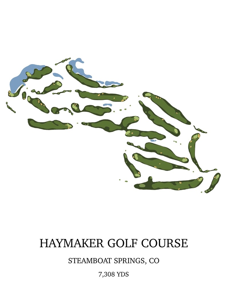 Custom Golf Course Hole Layout Map - Etsy