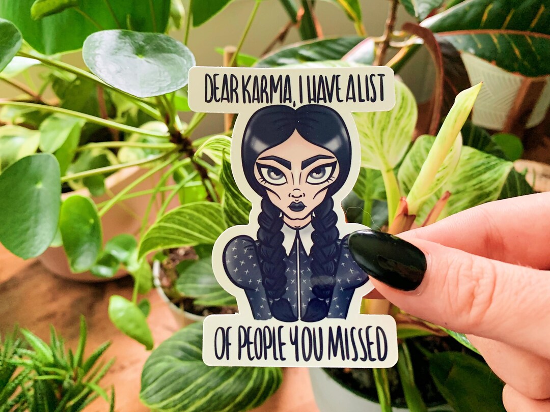 Wednesday Vinyl Sticker - Etsy