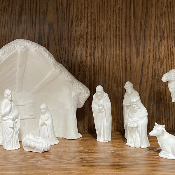 Ceramic Nativity Set - Etsy