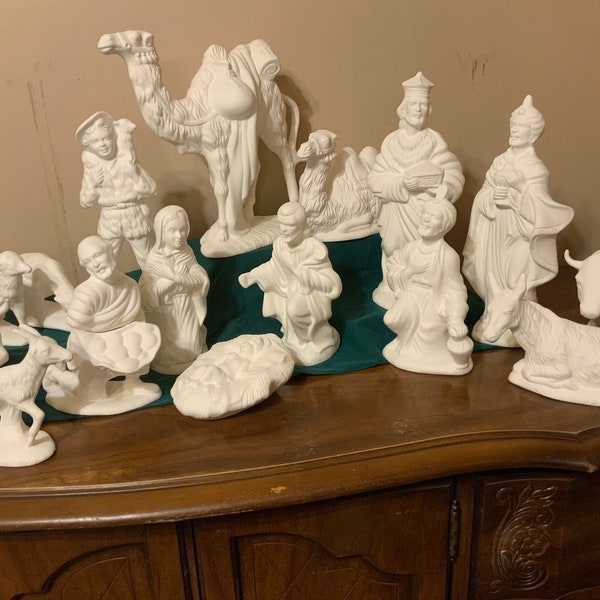 Ceramic Nativity Set - Etsy