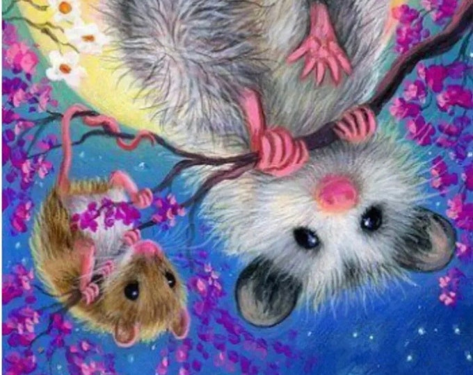 Possum Diamond Art Painting Kit, Cherry Blossoms Diamond Art Kit ...