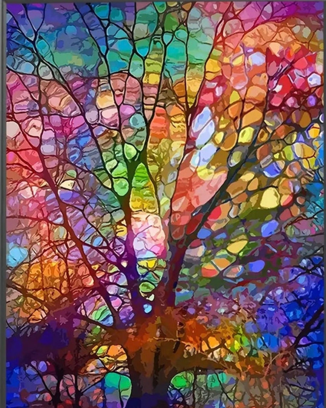 Colorful Tree Diamond Art Painting Kit Diamond Art Kit - Etsy