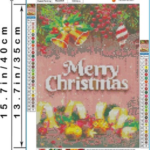 Merry Christmas Diamond Art Kit, Ornaments Diamond Painting Kit, Gift ...
