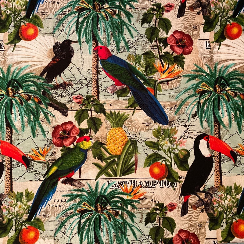 Tropical Fabric - Etsy