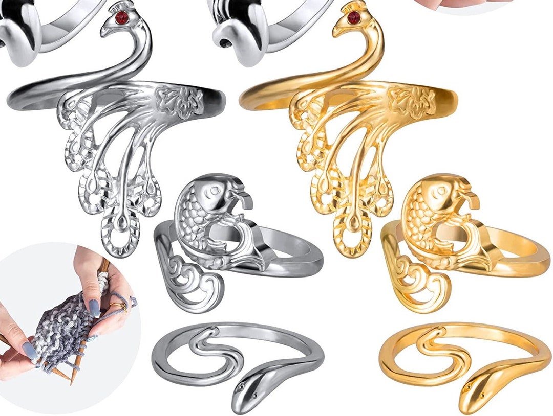 Yarn Guide, Adjustable Crochet Loop Rings, Yarn Guide, Knitting Ring ...