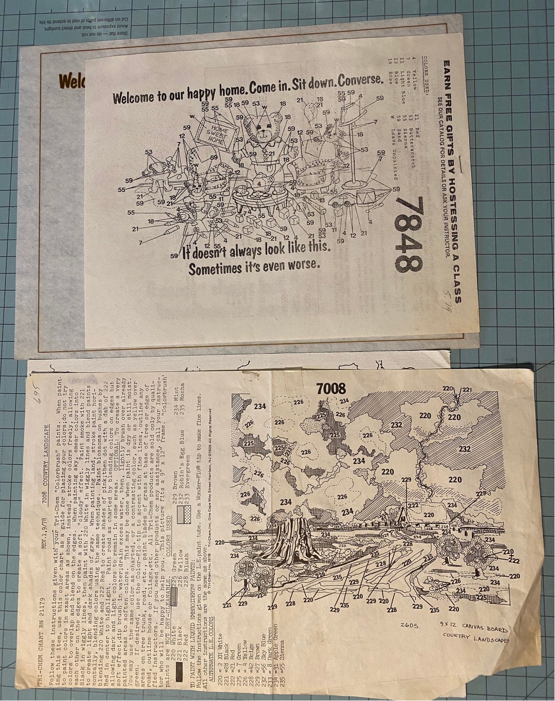 Tri-chem Pictures to Paint *your Choice* Landscape or Bears Happy Home ...