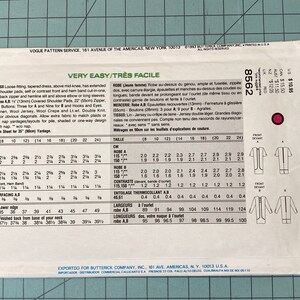 Vogue Sewing Patterns 8562, 8699, 8713 or 9290 *you Pick* Misses' Size ...