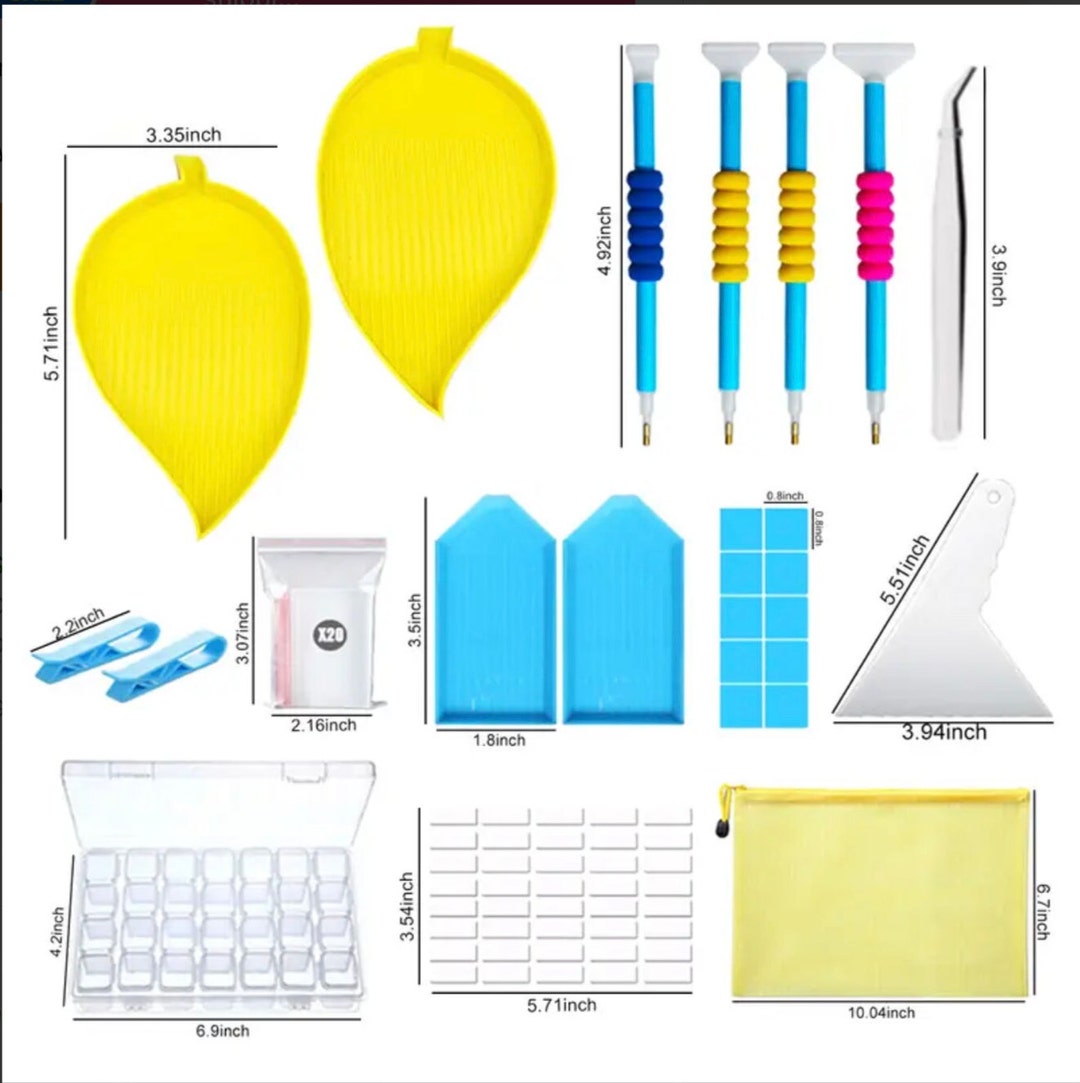 Diamond Art Tool Set, Diamond Painting Set, Drill Pen, Tray, Tools for ...