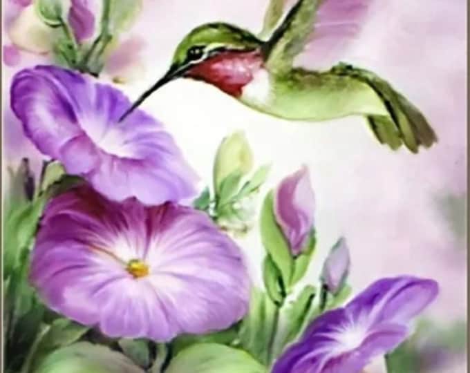 Green Hummingbird Diamond Art Painting Kit, Diamond Art Kit, Bird ...