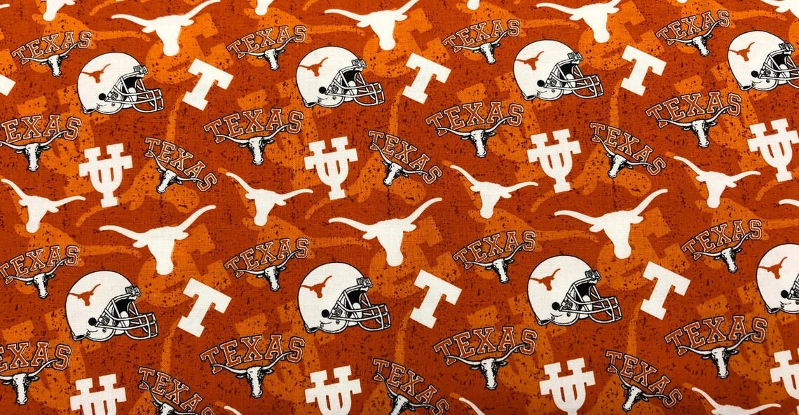 Texas Longhorns Cotton Fabric Fat Quarter ou 1/4 Yard - Etsy France