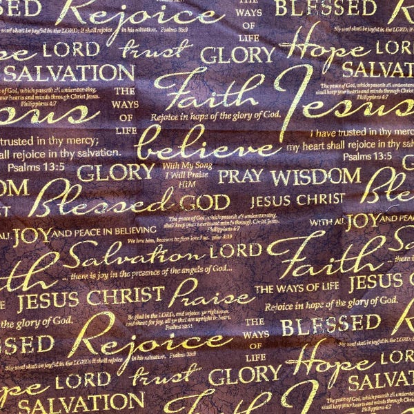 Christian Fabric by the Yard - Etsy