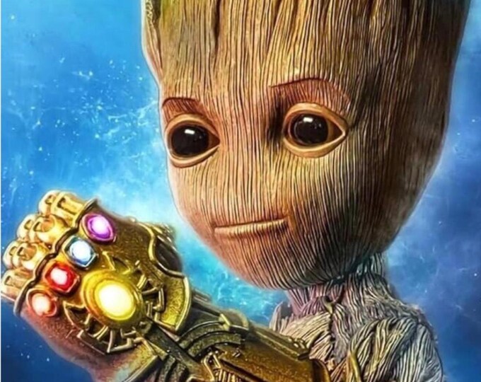 Baby Groot Diamond Art Kit, Tree Diamond Painting, Gift Idea, Fantasy ...