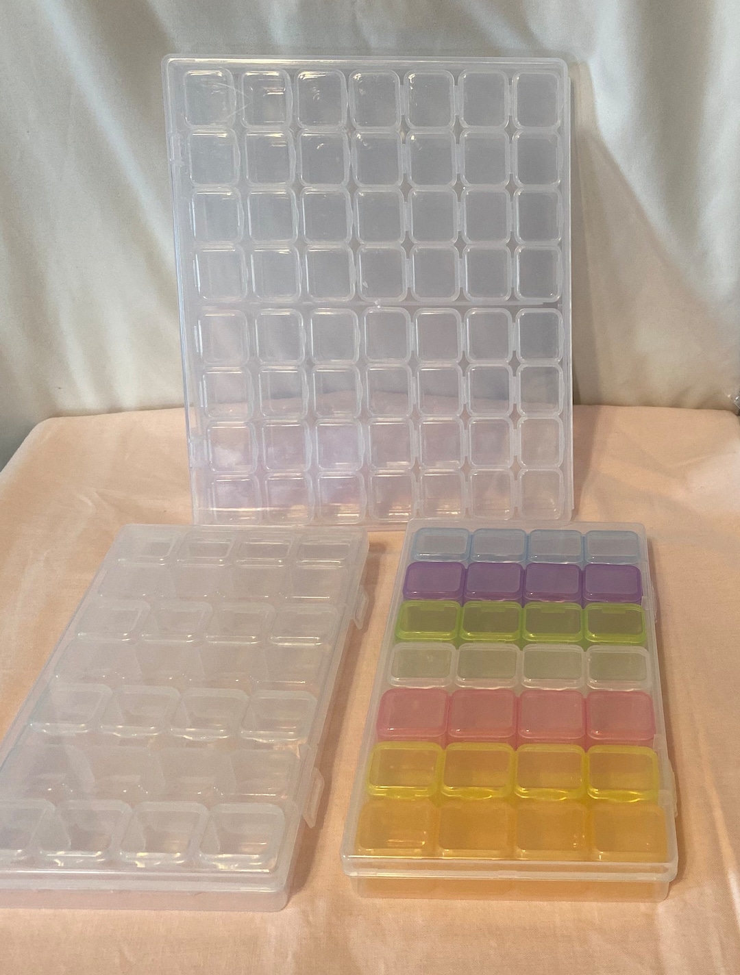 Plastic Craft Organizer Case Choose 28 or 56 Grids , Diamond Art ...