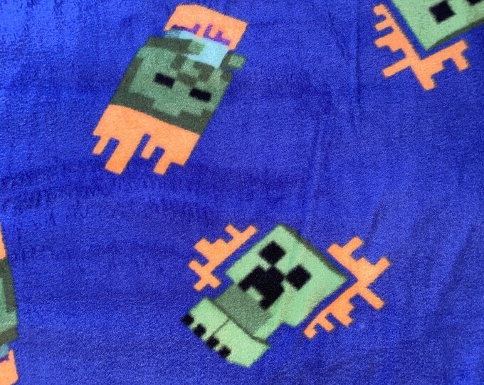 Minecraft Fleece Fabric by the Yard, Stitch Fabric, Blanket Fabric ...