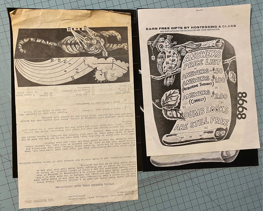 Tri-chem Pictures to Paint *your Choice* Owl or Bookmarks, Stamped ...