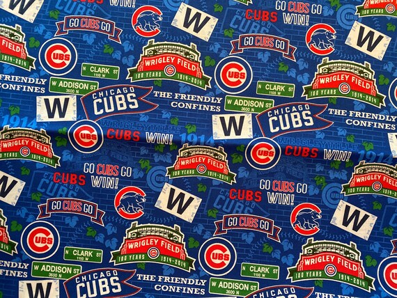 Chicago Cubs Cotton Fabric Fat Quarter by the Yard Quilting - Etsy