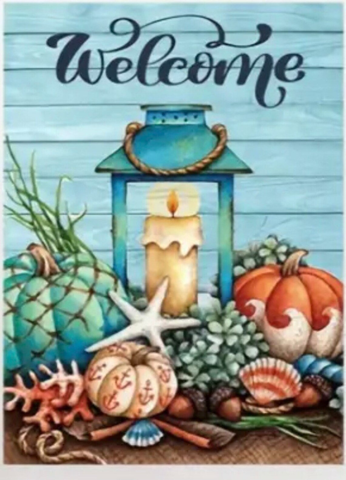 Welcome Lantern Diamond Art Kit, Shell Diamond Painting Kit, Fall Art ...